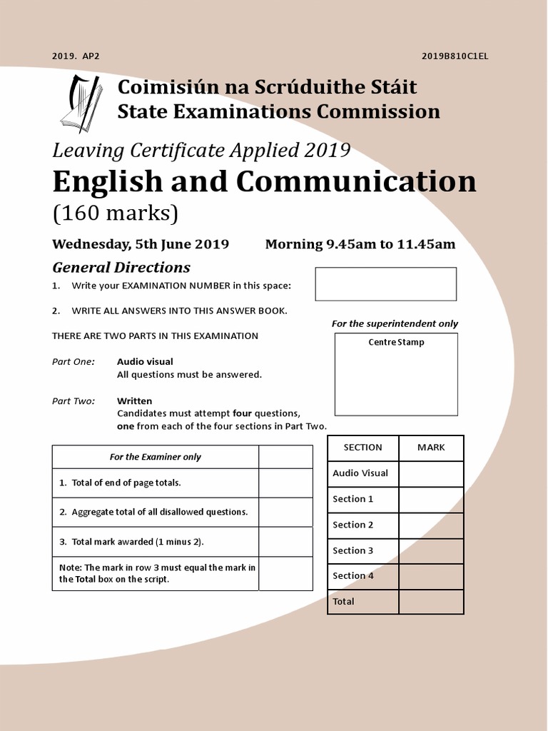 LCA English 2019 - Paper | PDF | Apprenticeship | Newspapers