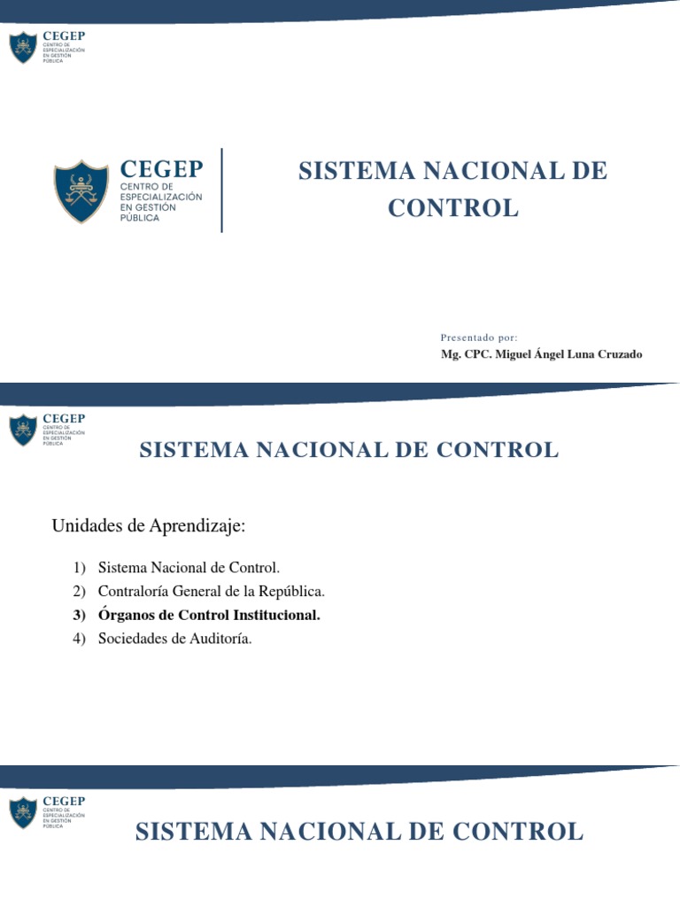 UNIDAD III.8 OCI Funciones Del Órgano de Control Institucional | PDF | Auditoría | Gobierno