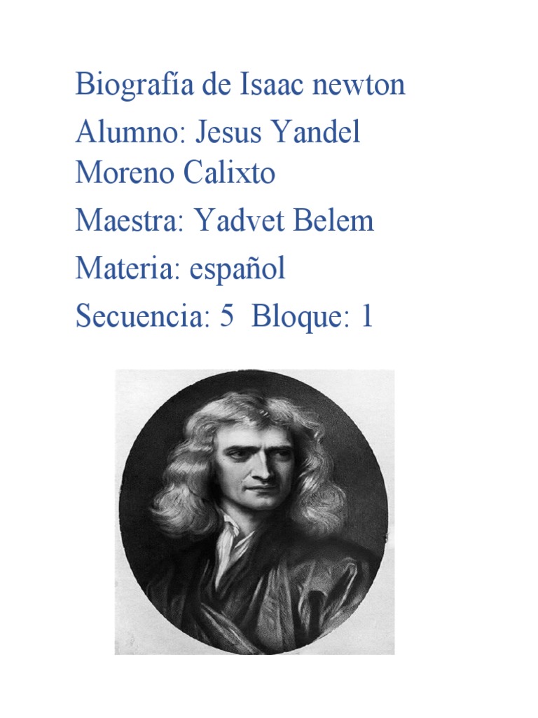 Biografía de Isaac Newton | PDF | Isaac Newton | Science