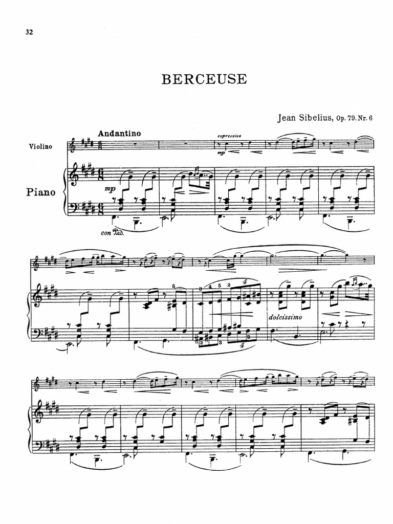 Sibelius Berceuse | PDF