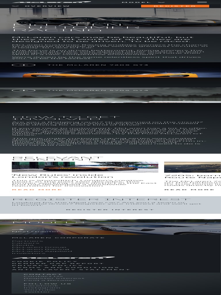 McLaren Customer Racing McLaren Automotive | PDF | Motorsport | Vehicles