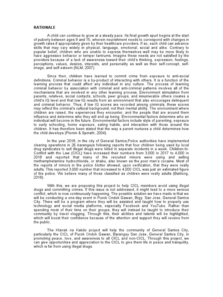 Rationale | PDF | Behavior | Psychology