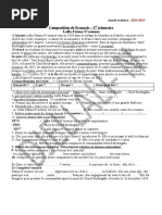 Sujets de composition 4AM 1er trimestre | PDF | Phrase | Clause