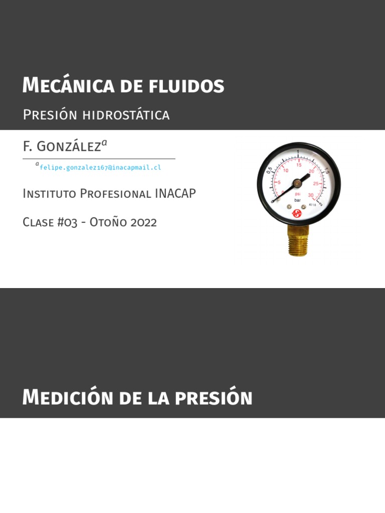 Clase 03 | PDF | Presión | Pascal (Unidad)