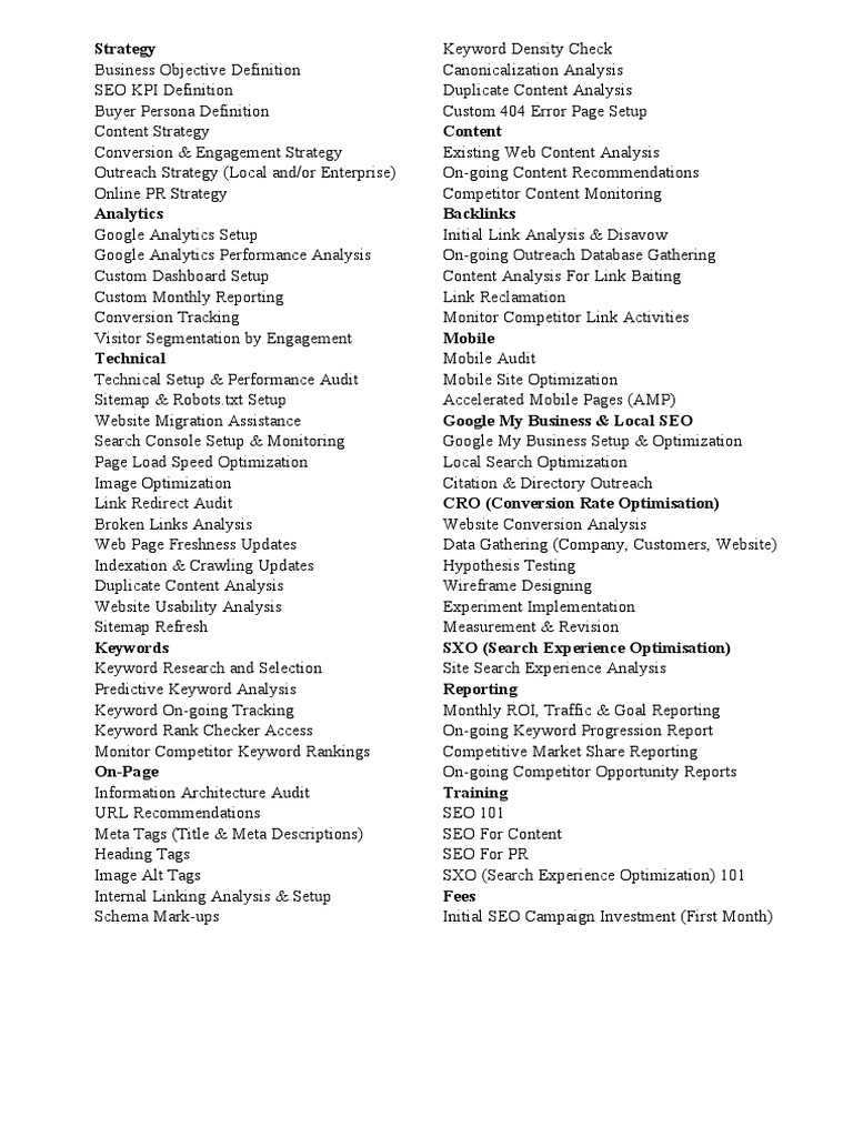 Strategy Seo | PDF | Search Engine Optimization | Web Development