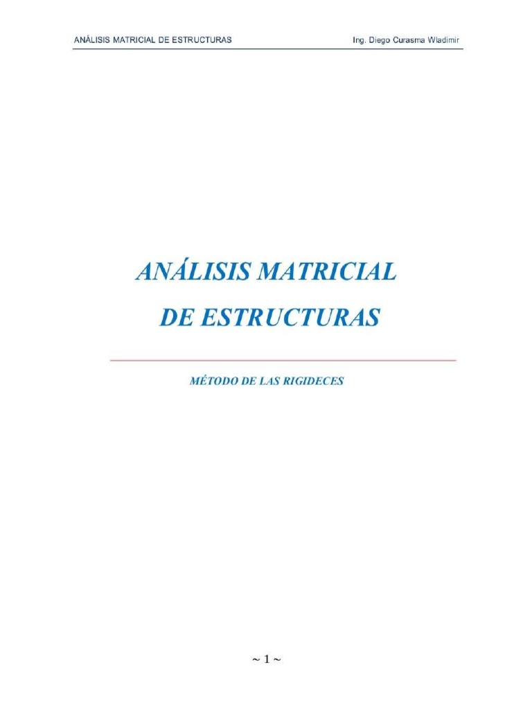 PDF Analisis Matricial de Estructuras Por Rigidez - Compress | PDF PDF Analisis Matricial de Estructuras Por Rigidez - Compress | PDF