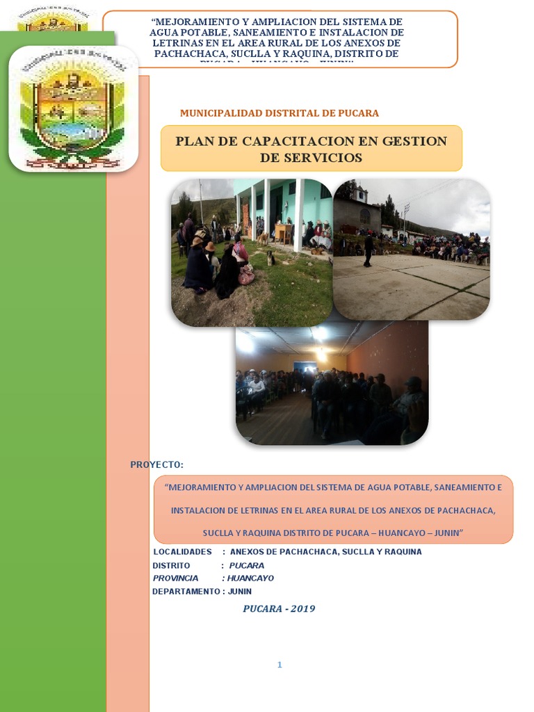 1.2.-Plan Capacitacion de La Jass Ok | PDF | Agua | Saneamiento