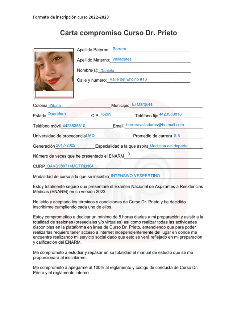 Carta Compromiso Curso 2022-2023 Editada | PDF | Informática