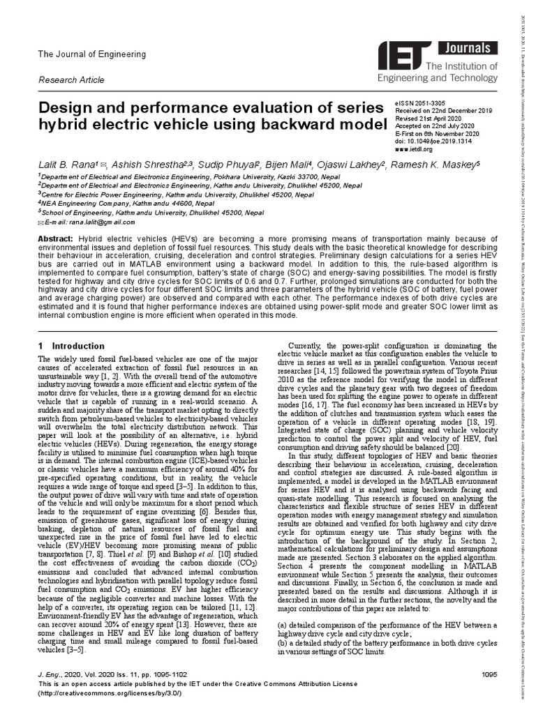 The Journal of Engineering - 2020 - Rana - Design and Performance ...