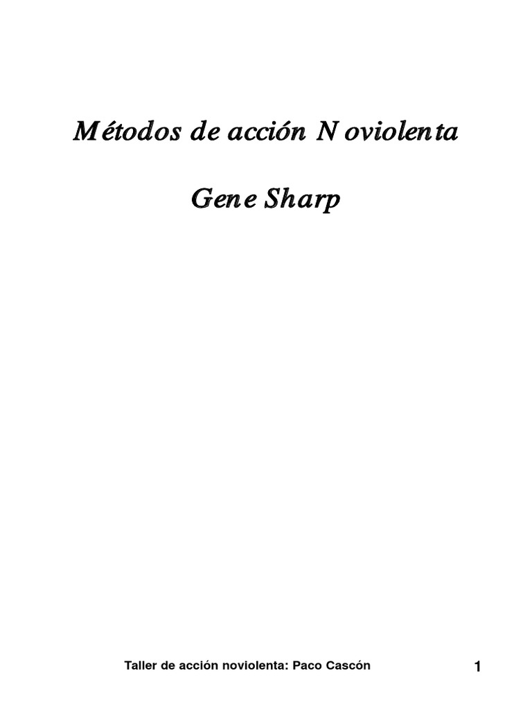 Libros de Gene Sharp | PDF | Violencia | Boicotear