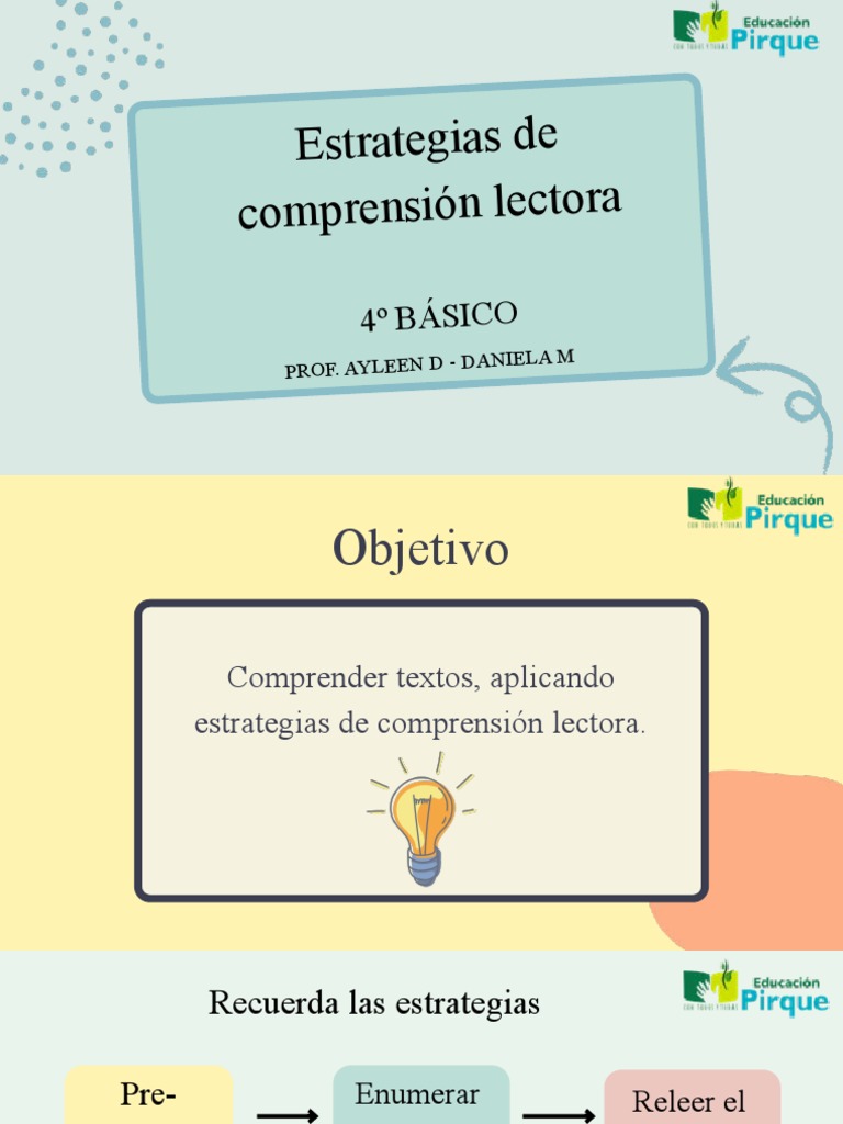 2 Estrategias de Comprensión Lectora Clase 1 | PDF | Comprensión lectora