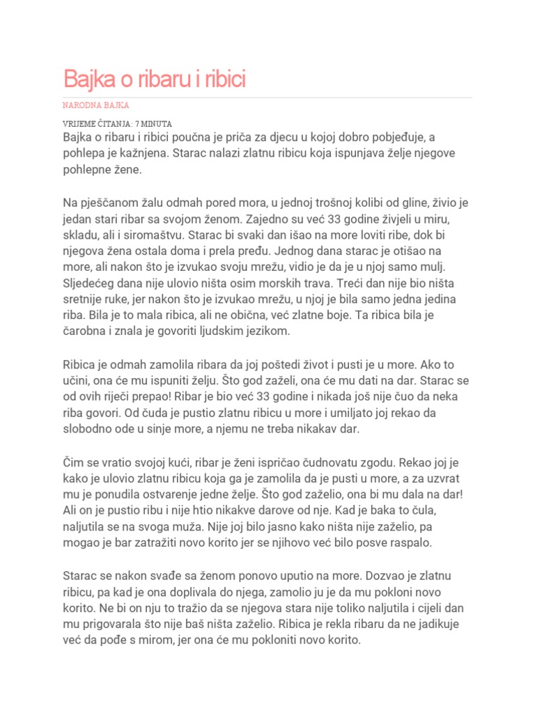 Zlatna Ribica I Vajta | PDF