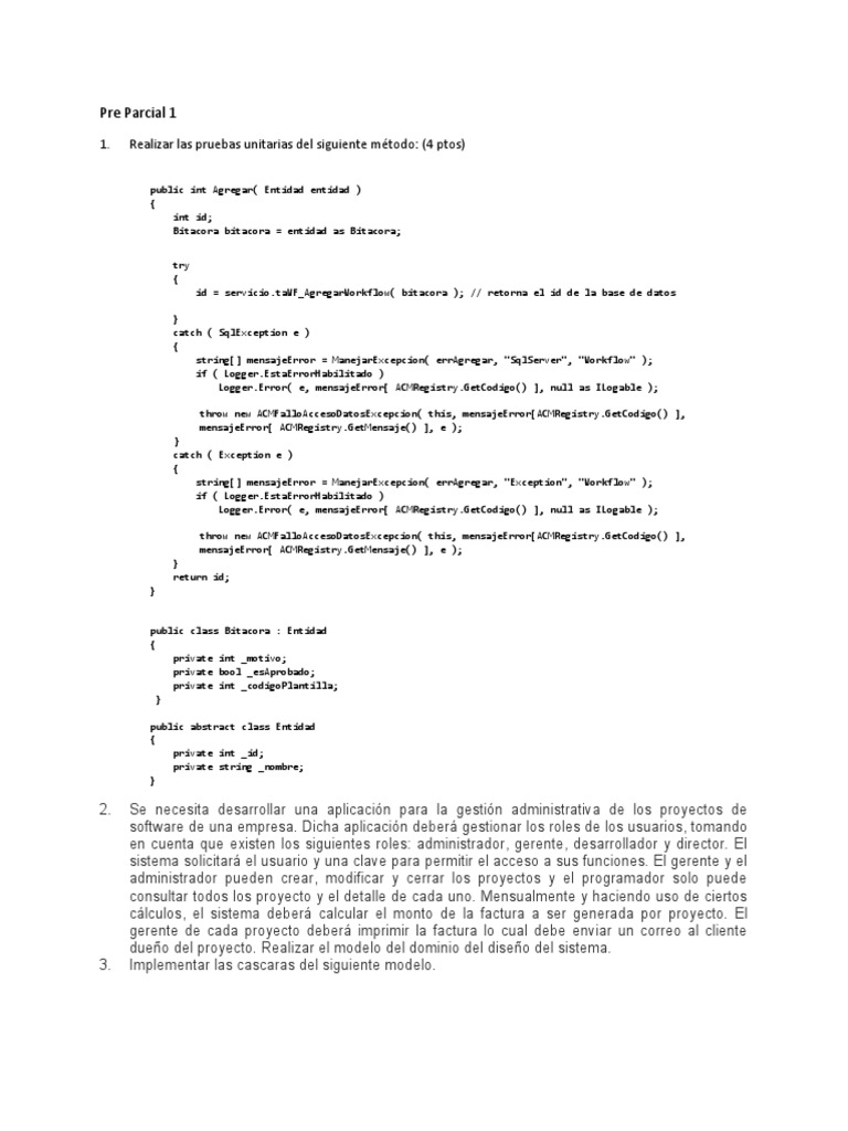 Preparcial 1 | PDF | Ingeniería de software | Desarrollo de software