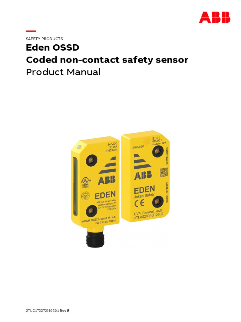 Eden OSSD Manual (EN) RevE 2TLC172272M0201 | PDF | Electrical Connector ...