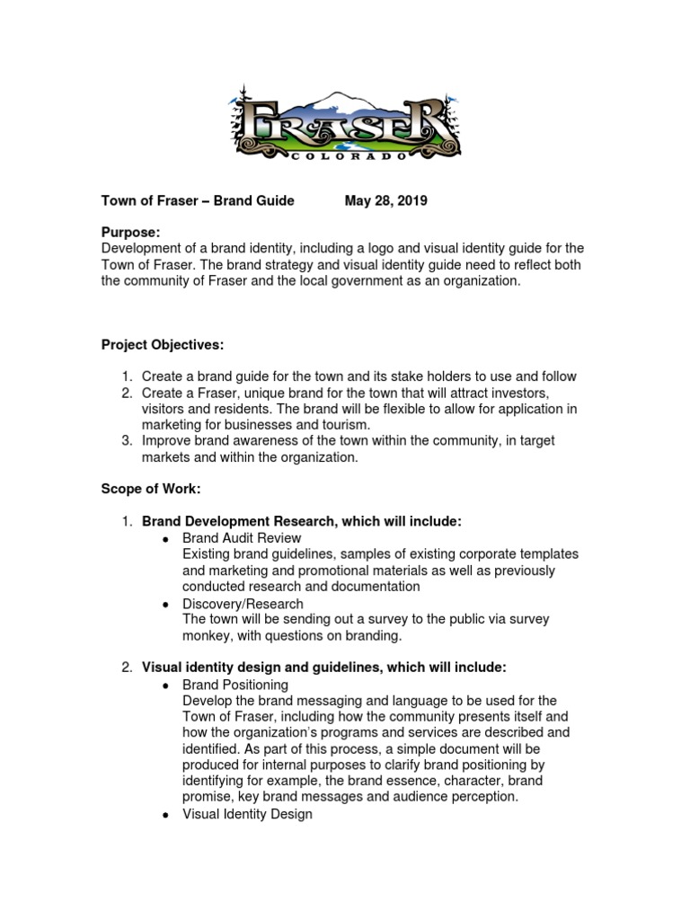 Basic Brand Scope of Work | PDF | Brand | Marketing