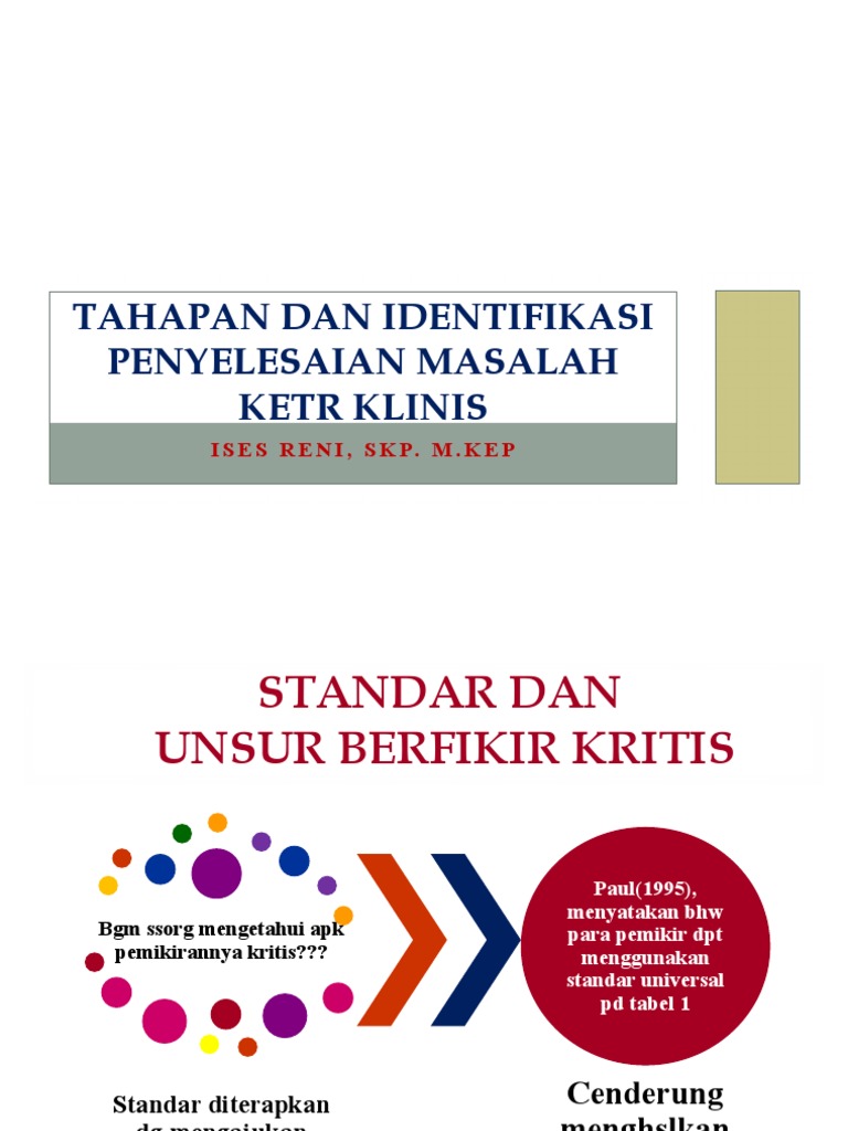 Tahapan Dan Identifikasi Penyelesaian Masalah Klinis | PDF | Pengembangan Diri