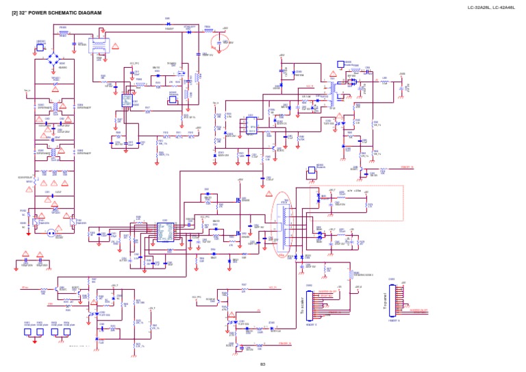 Sharp LC-32A28L Power Schematic | PDF