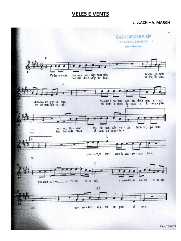 Veles e Vents - Raimón | PDF