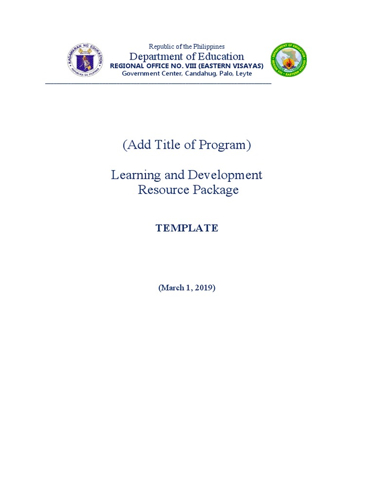 Learning and Development Resource Package | PDF | Computing