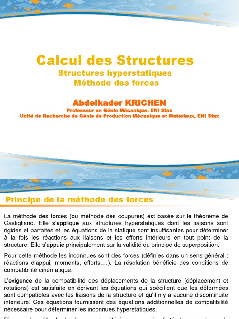 Calcul des Structures Hyperstatiques | PDF | Calcul des structures et ...