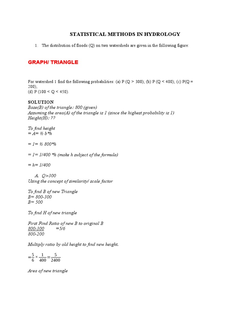 Hydrology Assignment | PDF | Standard Score | Linear Regression
