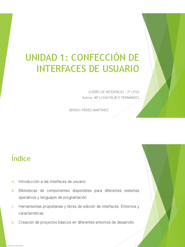 UNIDAD 1 Confección de Interfaces de Usuario | PDF | Interfaces ...