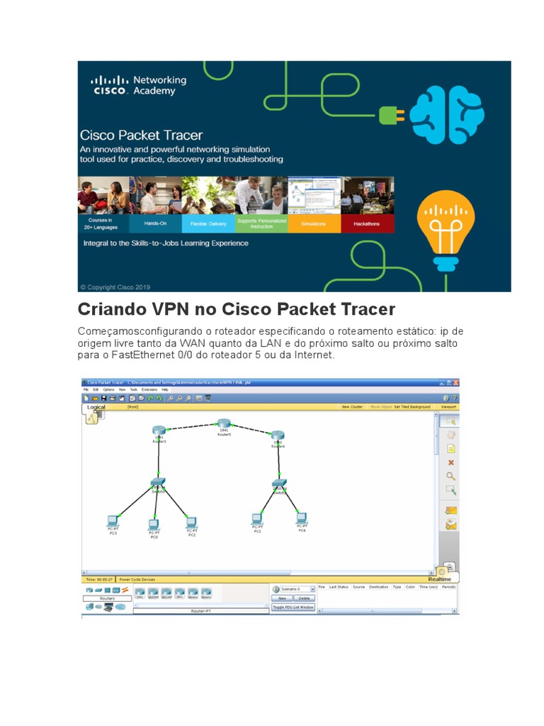Criando VPN No Cisco Packet Tracer | PDF | Protocolos de comunicação ...
