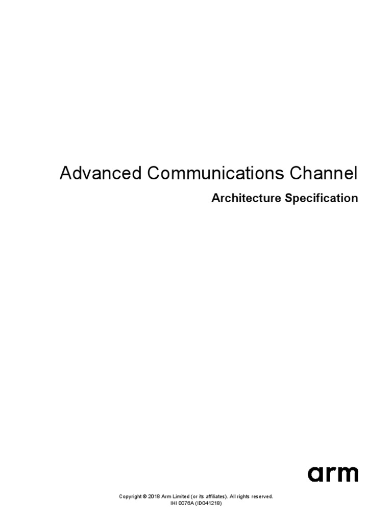 Advanced Communications Channel Architecture Spec IHI0076A | PDF | Patent | Communication
