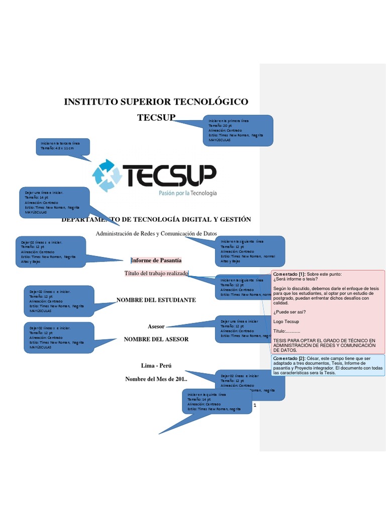 Instituto Superior Tecnologico Tecsup Formato Original de Documento | PDF