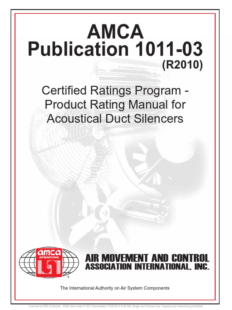 Amca 1011-03 (R2010) | PDF