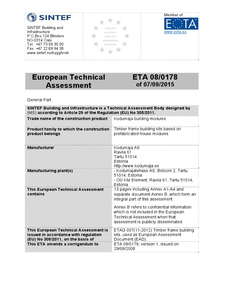 Kodumaja Modulos The Treet | PDF | Building Insulation | Wall