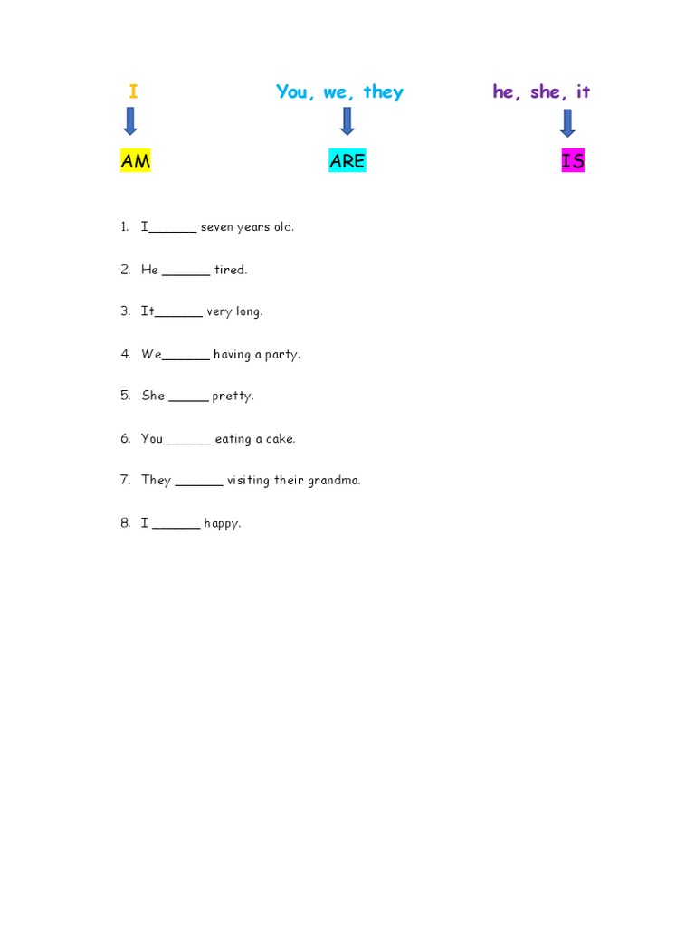 To Be Exercise | PDF