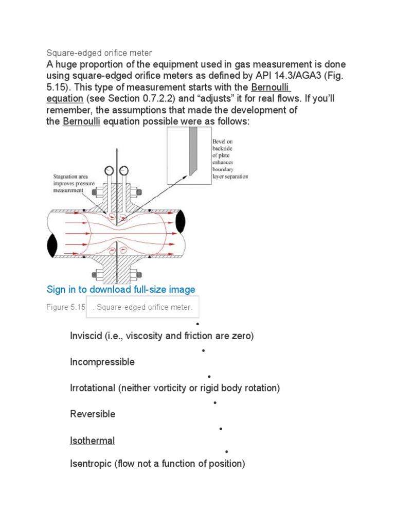 Square Edged Orifice Meter | PDF | Fluid Dynamics | Reynolds Number