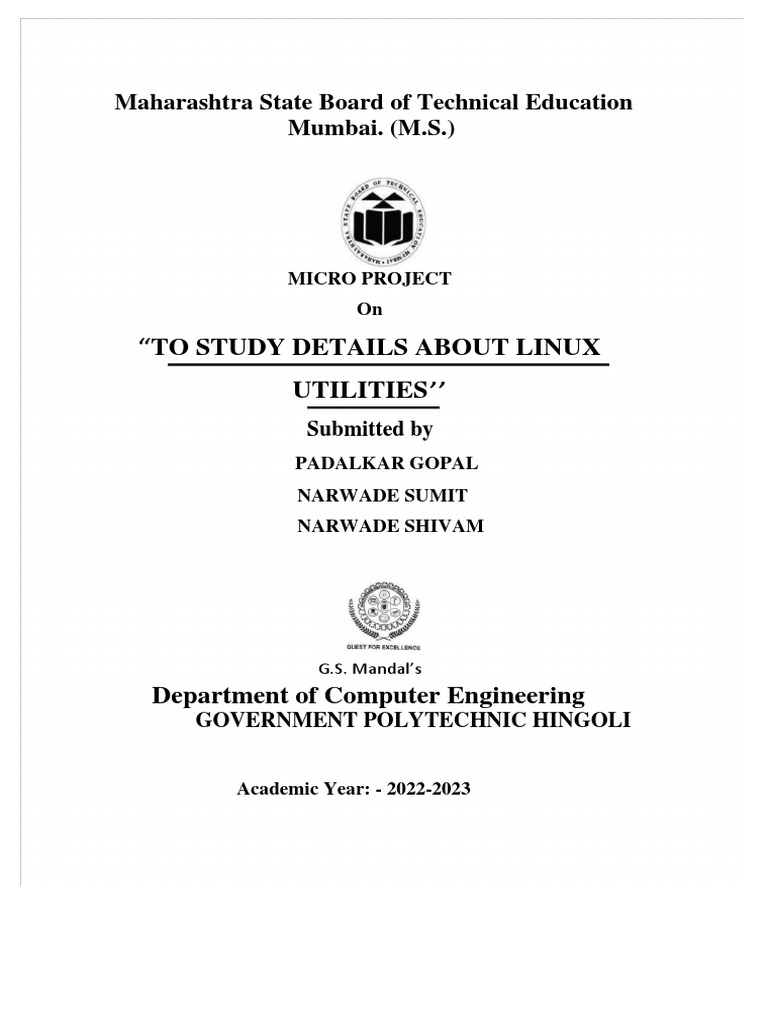 Osy 5th Sem Microproject | PDF | Command Line Interface | Operating System