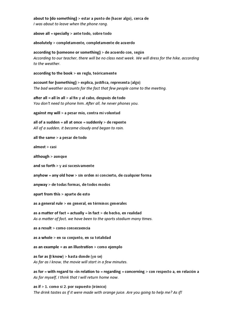 Expresiones Utiles Ingles | PDF