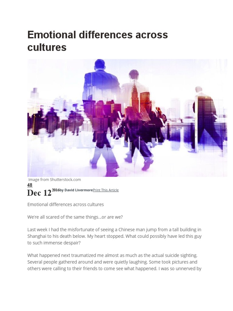 Emotional Differences Across Cultures | PDF | Emotions | Anger