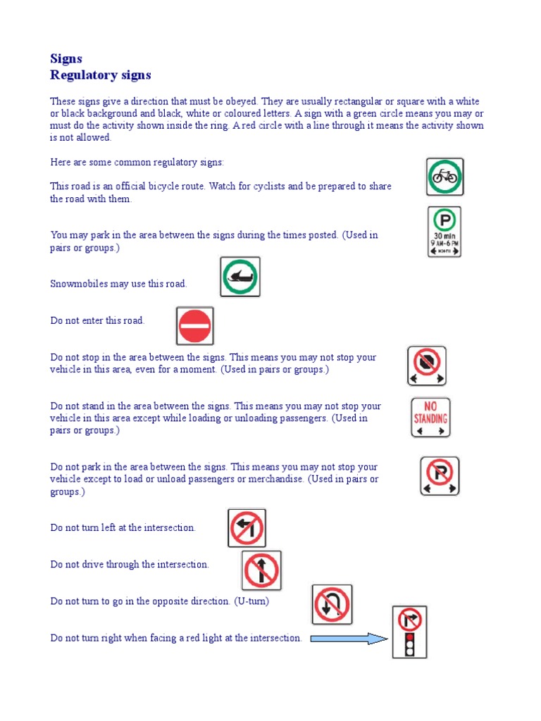 Road Signs | PDF | Lane | Traffic