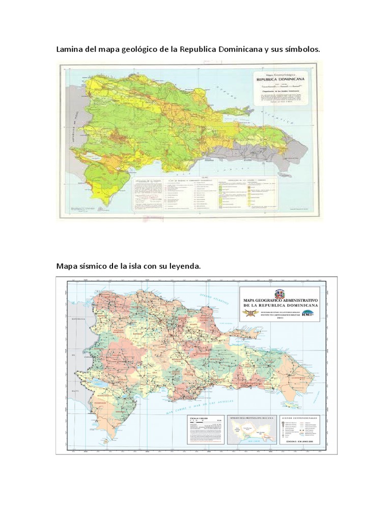 Lamina Del Mapa Geológico de La Republica Dominicana y Sus Símbolos | PDF
