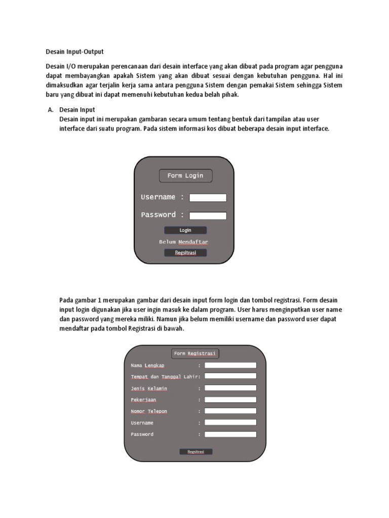 Desain Input Dan Output | PDF | Bisnis | Teknologi & Rekayasa