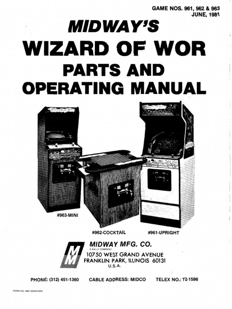 Wizard of Wor - 1980 - Midway Games | PDF