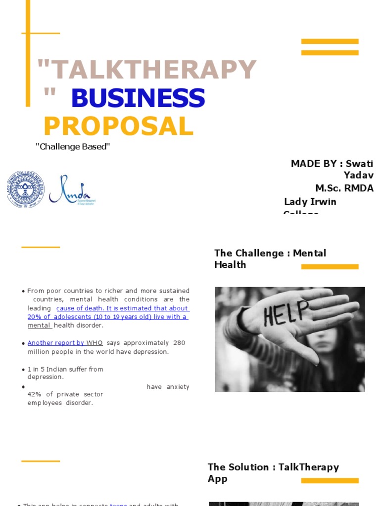 Swati Business Proposal Challenge | PDF | Psychotherapy | Mental Disorder