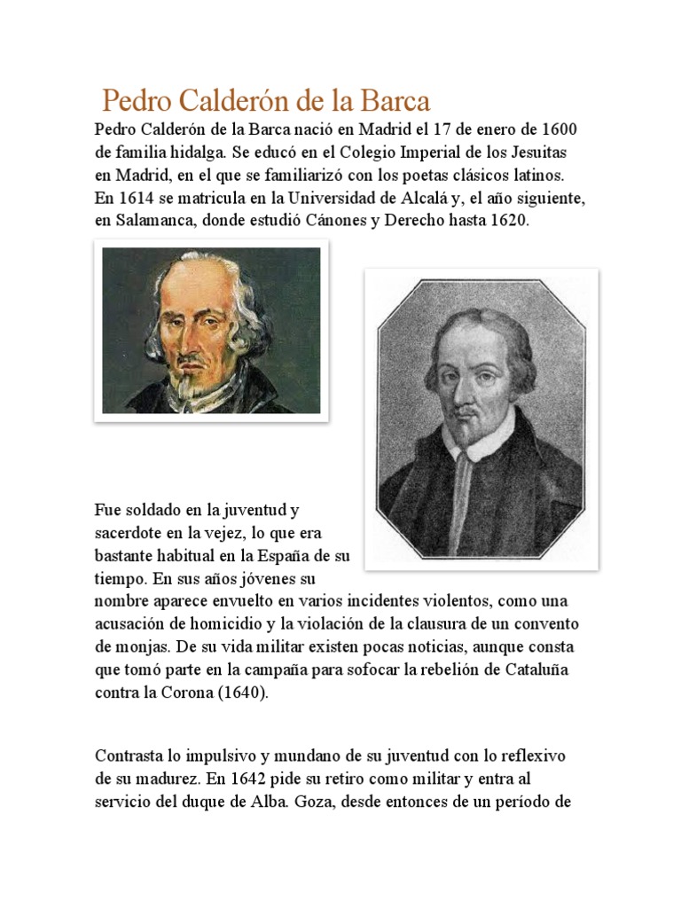 Pedro Calderón de La Barca | PDF
