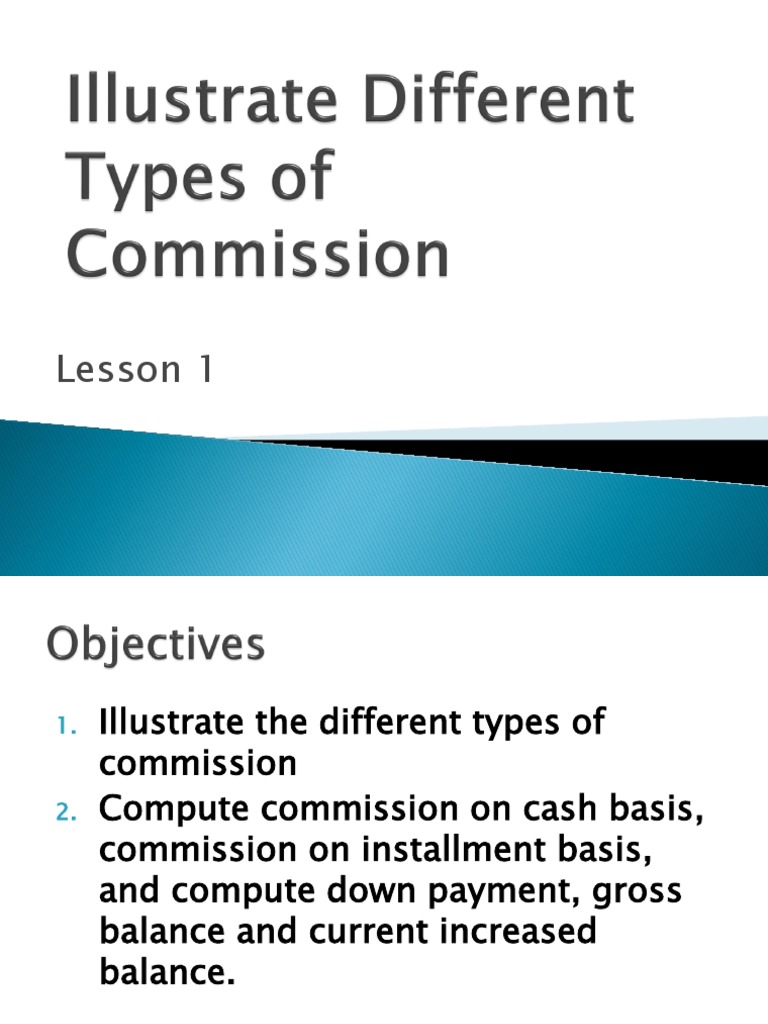 Types of Commission | PDF | Money | Economies
