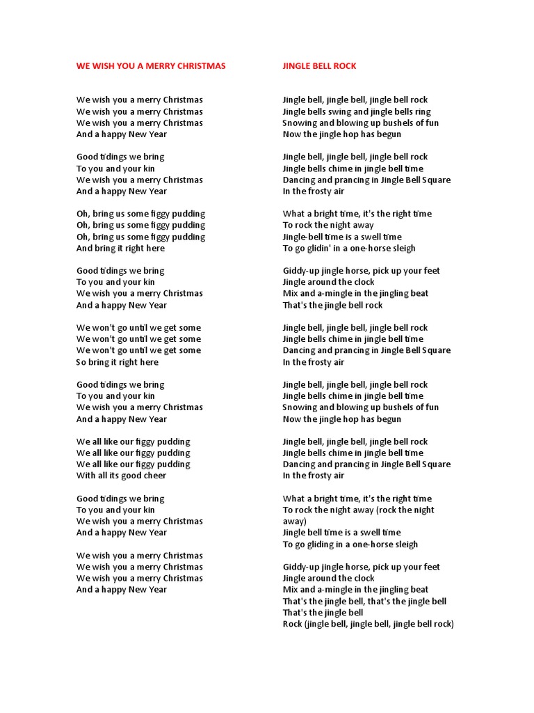 We Wish You A Merry Christmas | PDF | Musical Instruments | Percussion ...