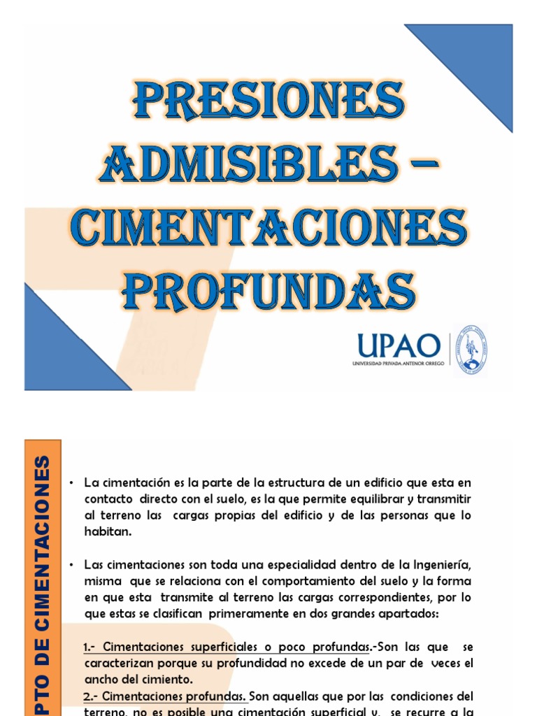 Cimentaciones Profundas | PDF | Fundación profunda | Fundación (Ingeniería)