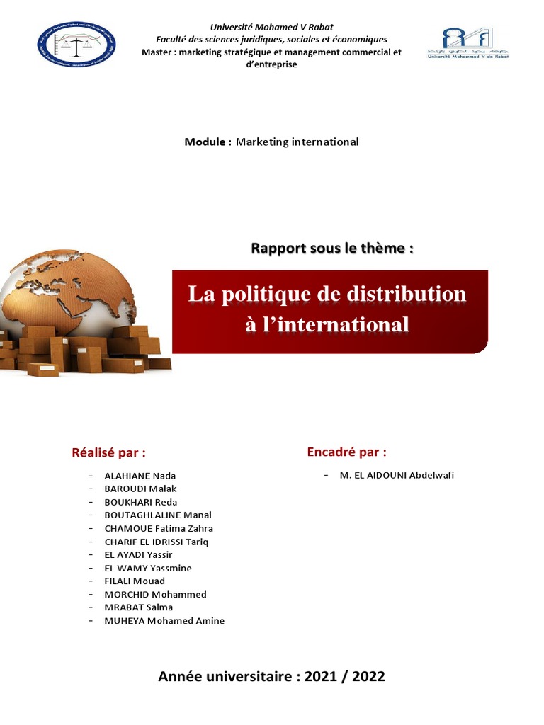 Politique de Distribution Internationale | PDF | Sodles | Business