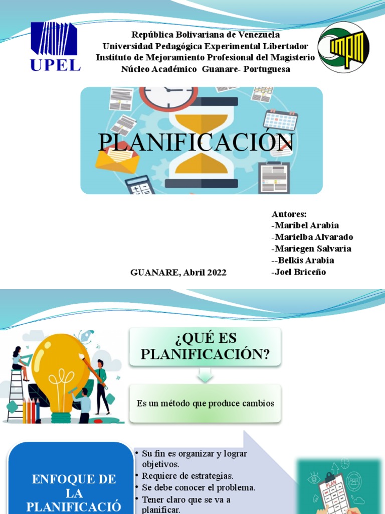 Planificacion Upel | PDF