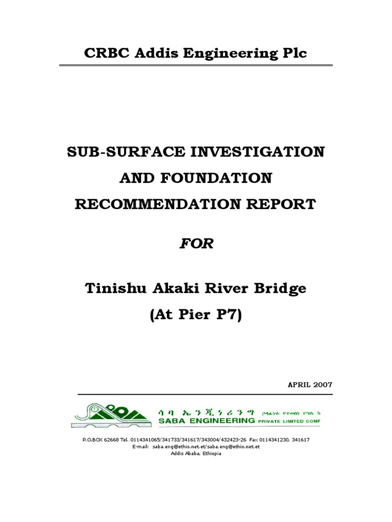 Bridge Foundation Report | PDF | Geotechnical Engineering | Deep Foundation
