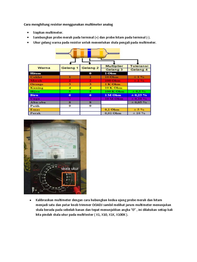Cara Menghitung Resistor | PDF | Metode & Bahan Ajar