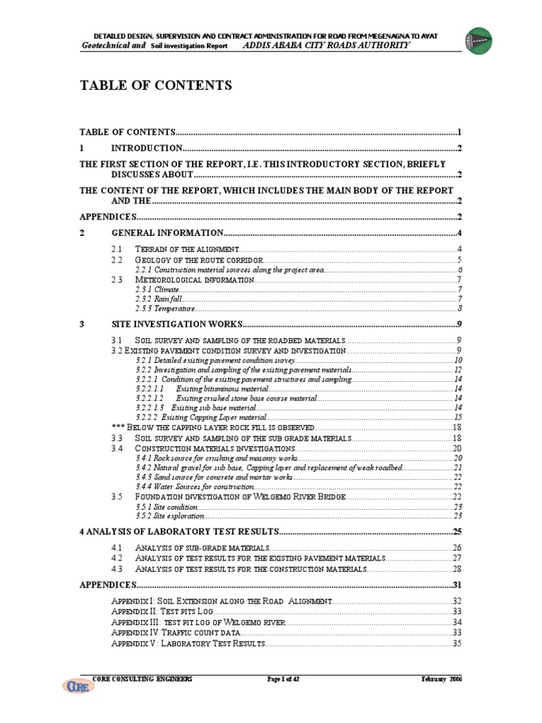 Materials Report For AACRA CORE | PDF | Road | Road Surface